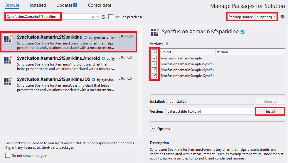 Getting Started with Xamarin Sparkline control | Syncfusion